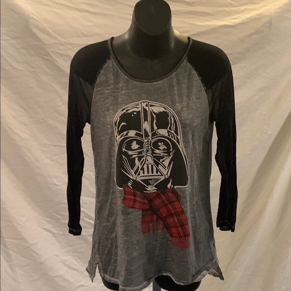 Star Wars | Tops | Star Wars Black And Gray Long Sleeve Tee | Poshmark